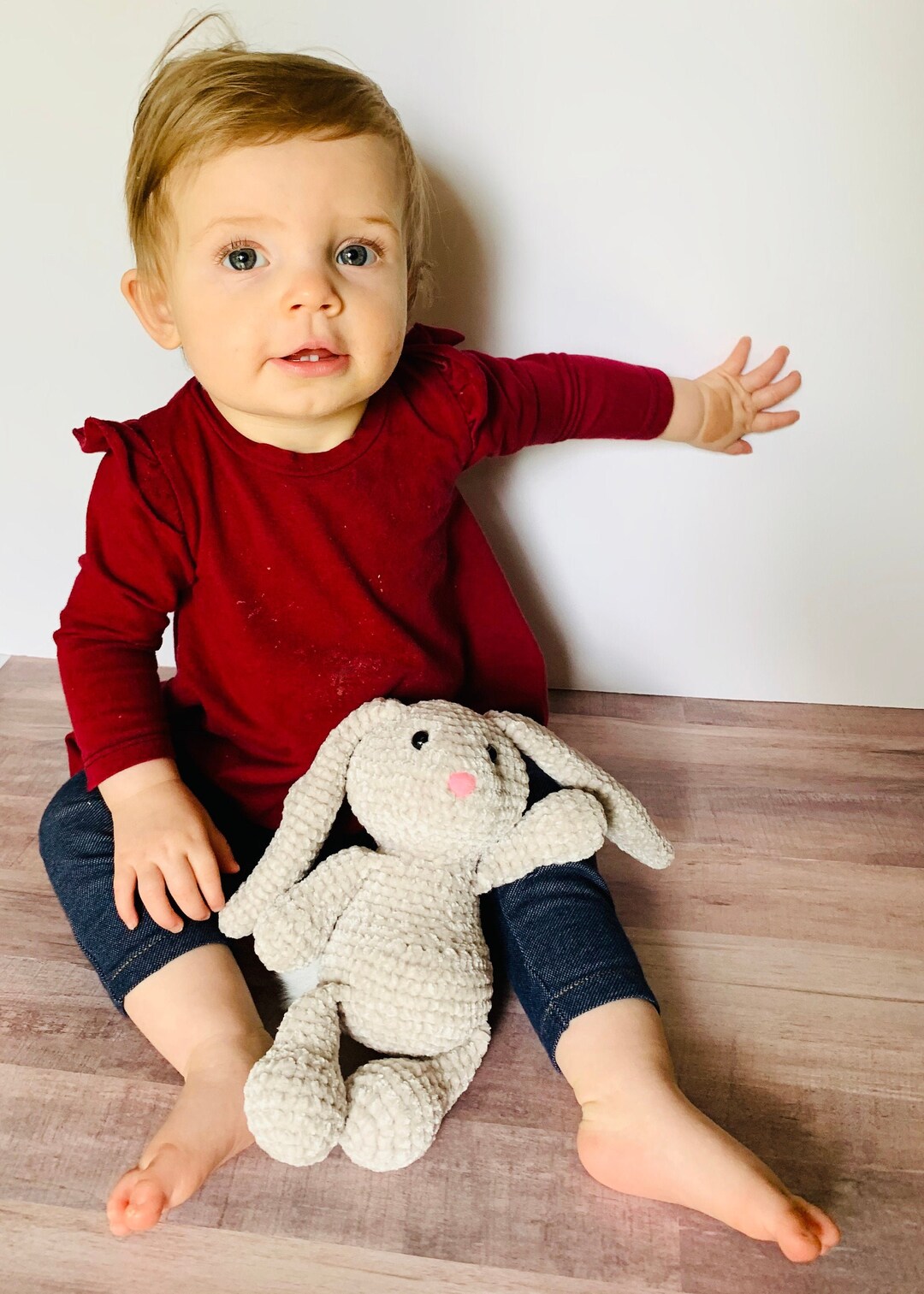 Stuffed Bunny, Velvety Soft Bunny - Crochet Extra Soft Plush Bunny ...