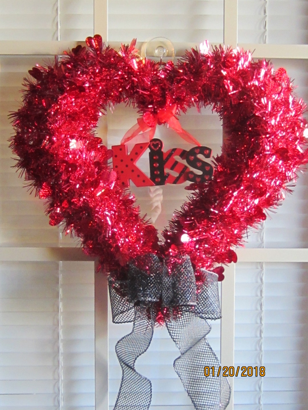 Couronne de saint-Valentin, couronne de cœur - Etsy France