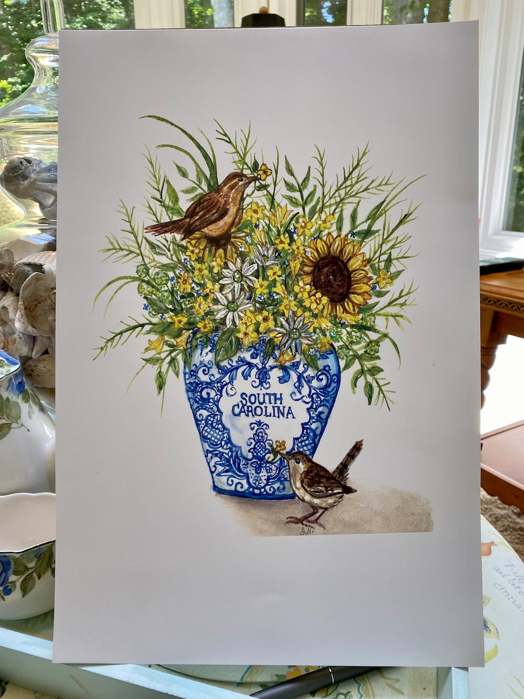 South Carolina Flowers Print - Etsy