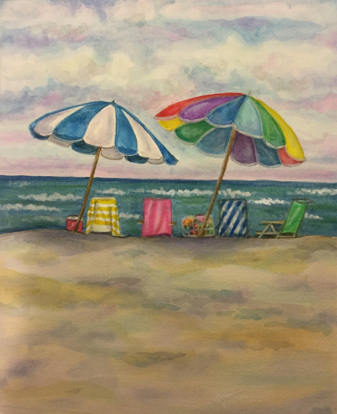 Tiki Bar Watercolor - Etsy