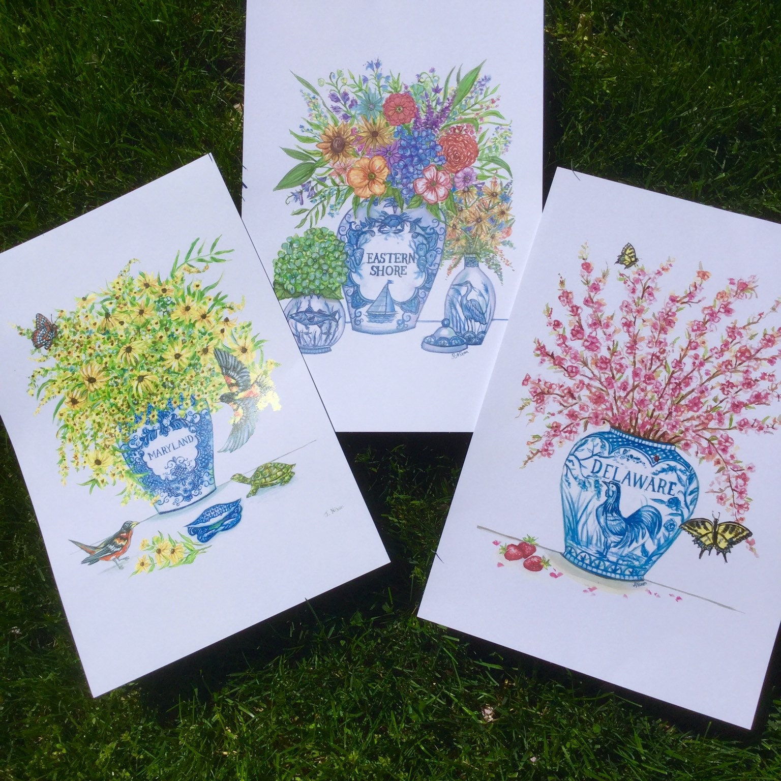 Maryland Black Eyed Susan Print | Etsy