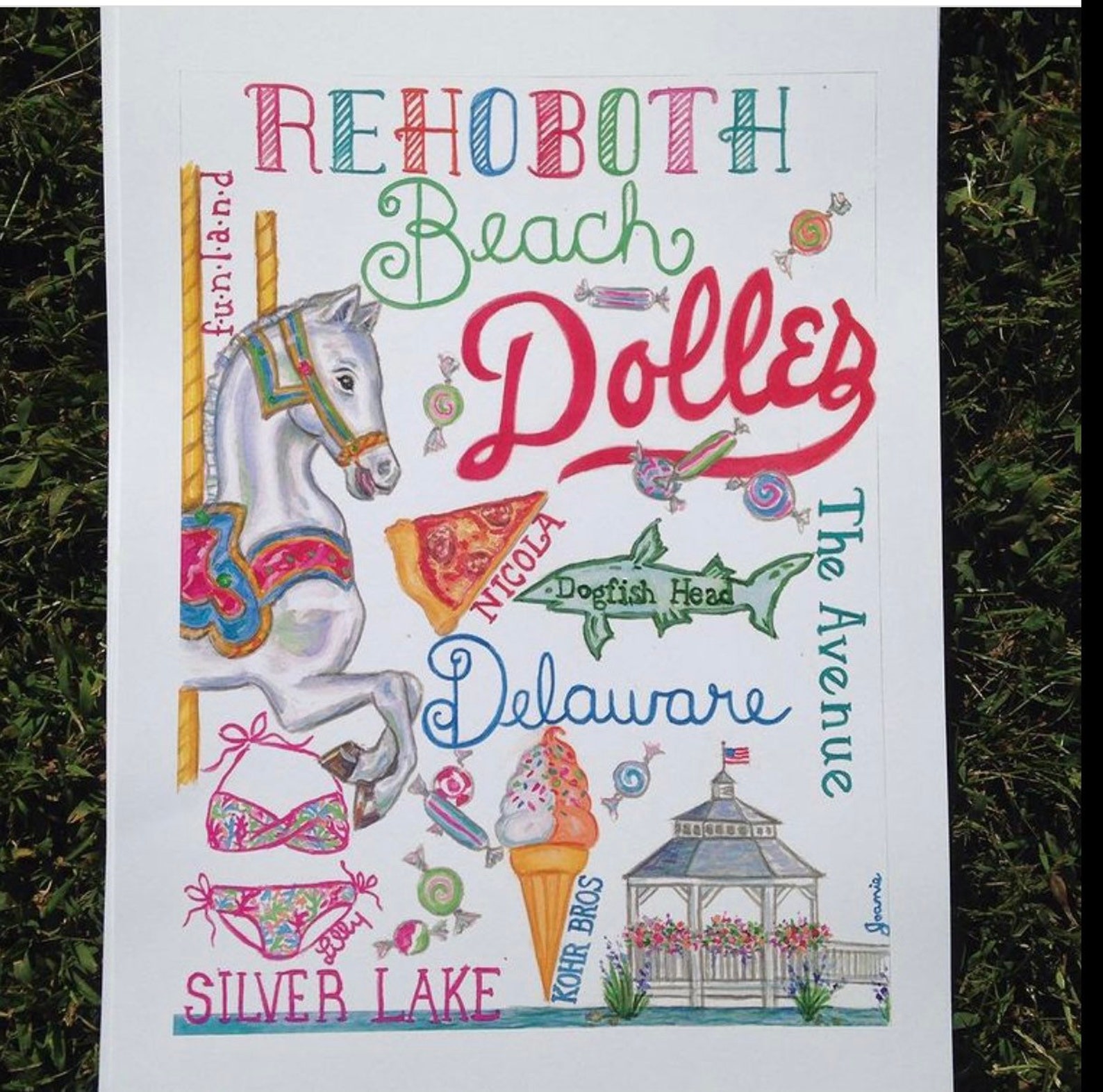 Rehoboth Beach Print - Etsy
