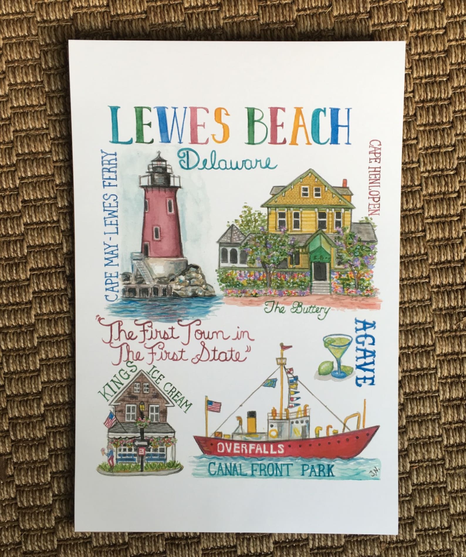 Lewes Beach Delaware Print 11 X 14 Printed on Heavy Stock Paper - Etsy