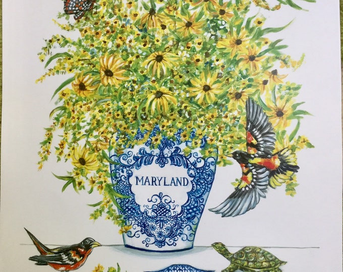 Maryland Black Eyed Susan Print - Etsy