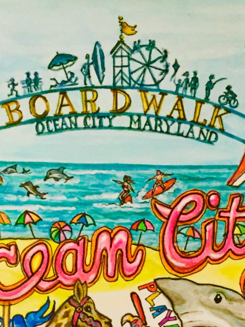 Ocean City. Boardwalk Print, Wall Art - Etsy