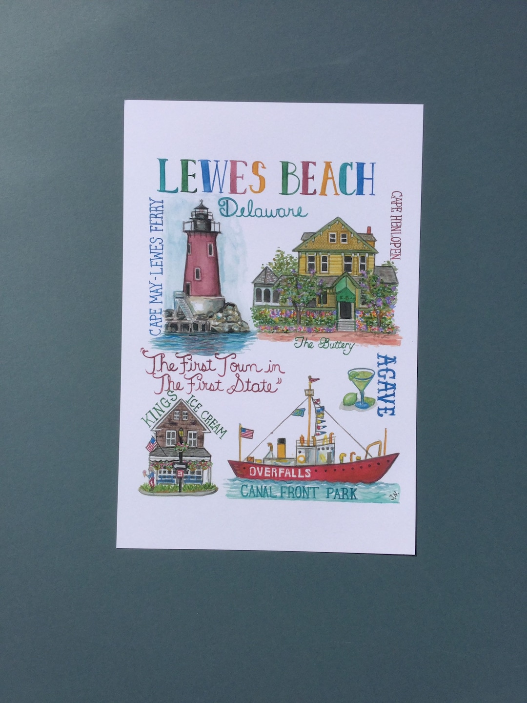 Lewes Beach Delaware Print 11 X 14 Printed on Heavy Stock Paper - Etsy