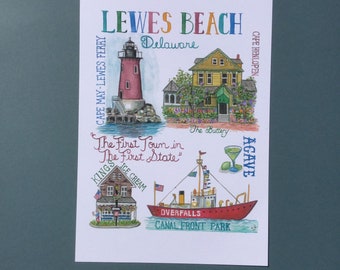 Lewes Beach Delaware Print 11 X 14 Printed on Heavy Stock - Etsy