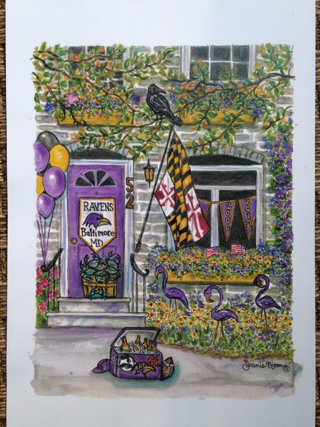Ravens Home Game 11 X 14 Print Celebrating the Baltimore Ravens. - Etsy