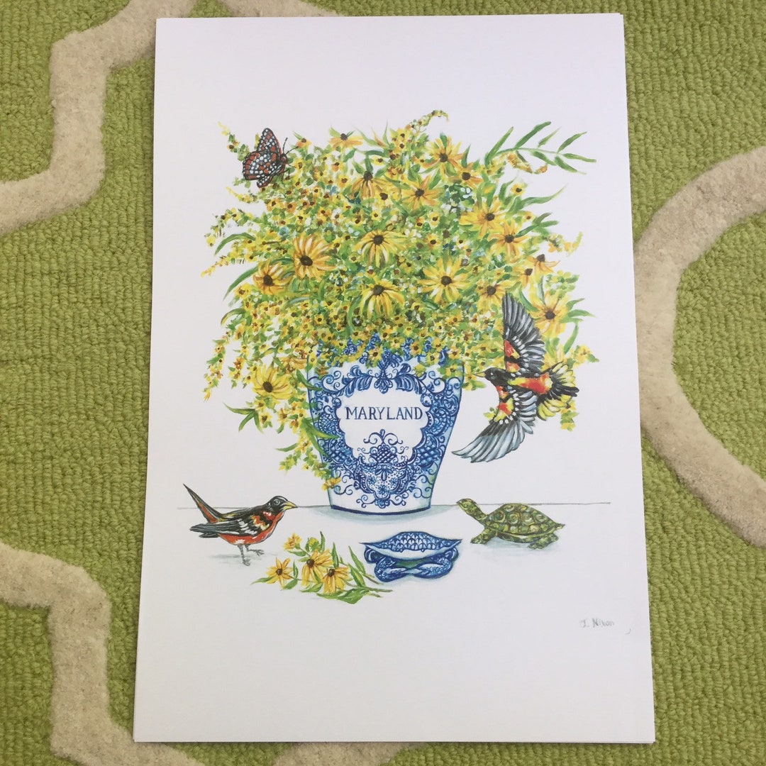Maryland Black Eyed Susan Print - Etsy
