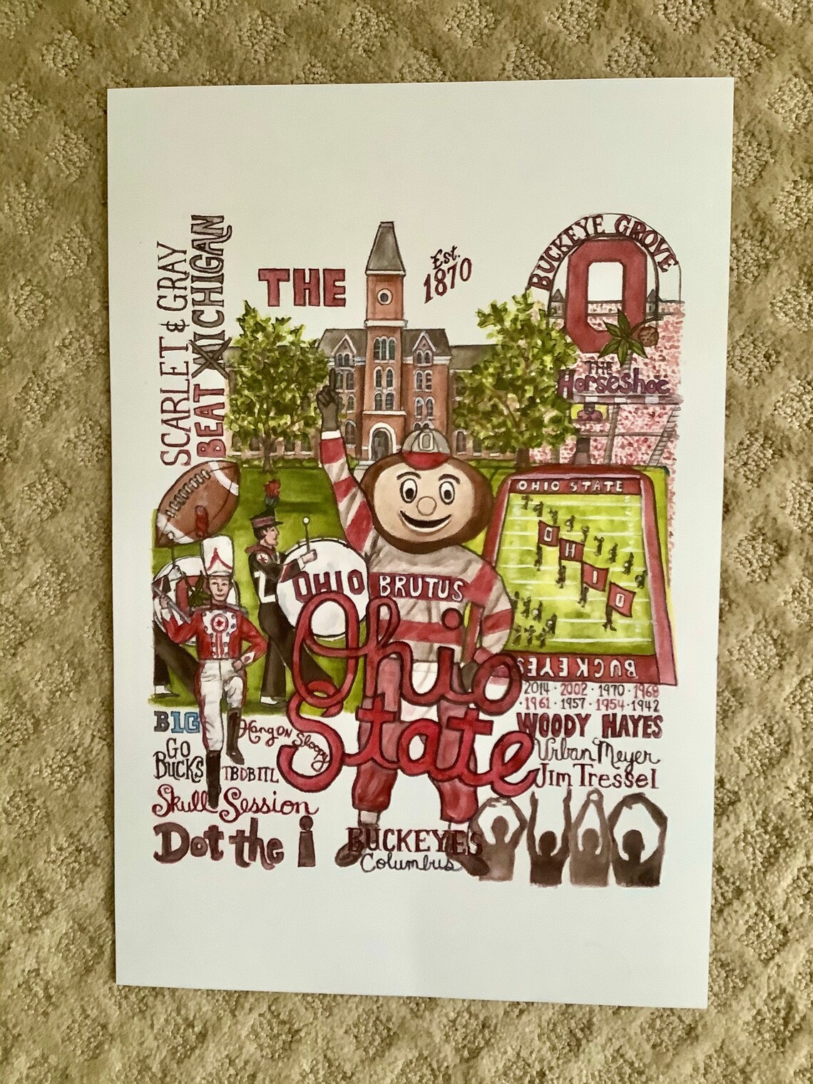 Ohio State Print - Etsy