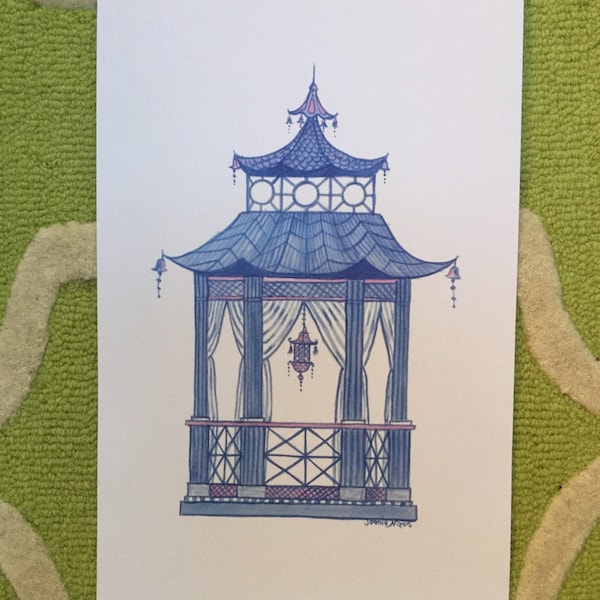 Pagoda Art Print - Etsy