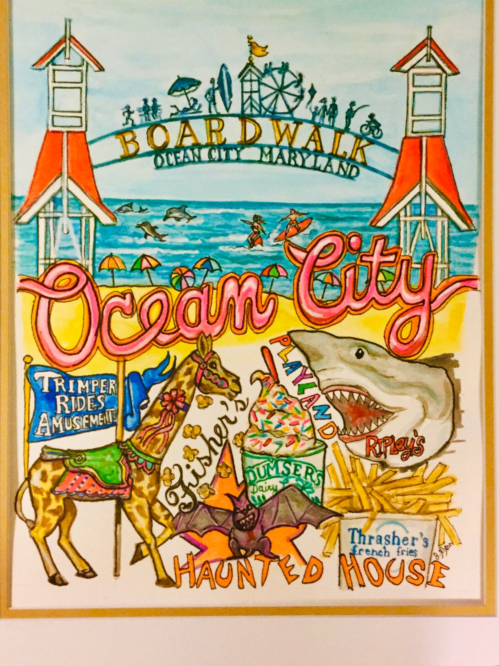 Ocean City. Boardwalk Print, Wall Art - Etsy