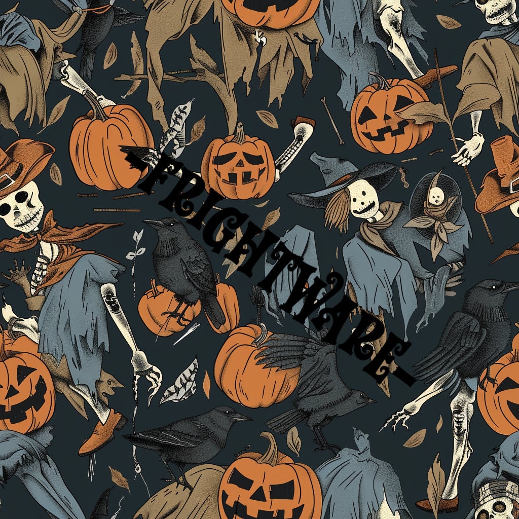 Halloween Horror Themed Printable Paper Stock Pack - Etsy
