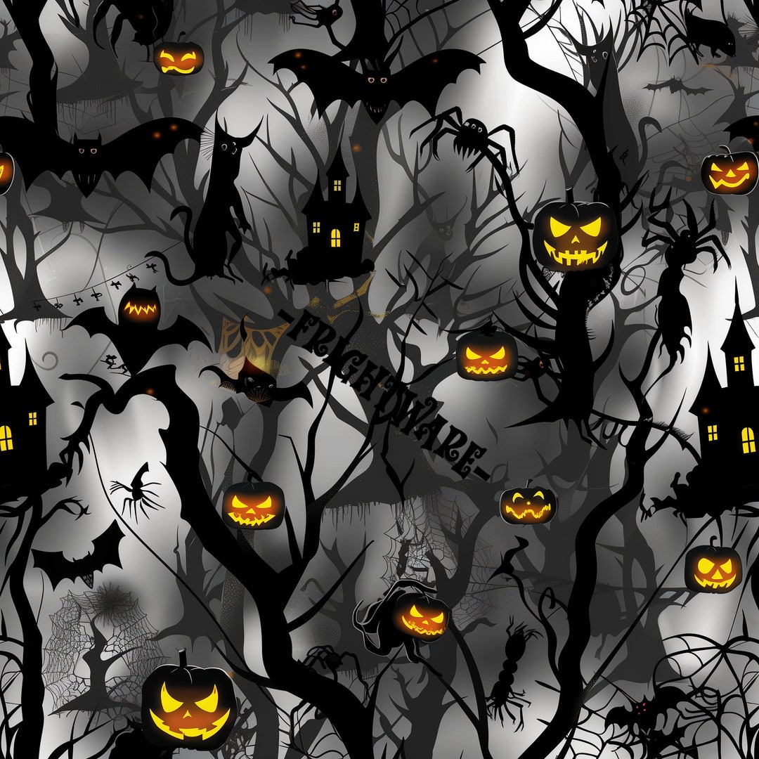 Halloween Horror Themed Printable Paper Stock Pack - Etsy