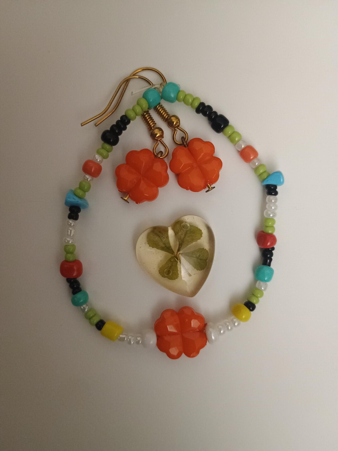 Four Leaf Clover Bracelet and Erring's Plus Charm - Etsy