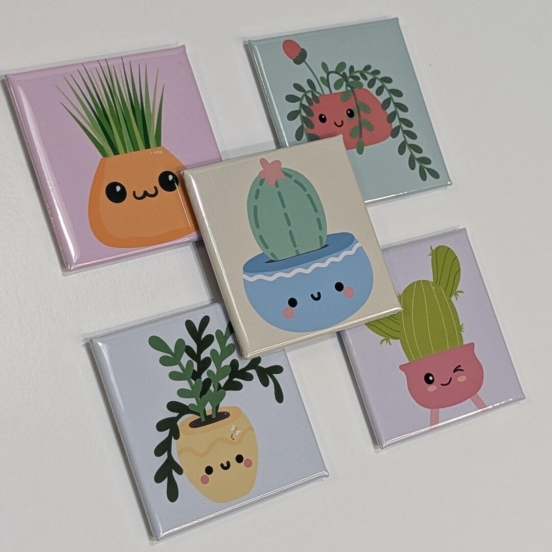 Happy Plant Magnets | Adorable Illustrated Magnets With Unique Plants ...