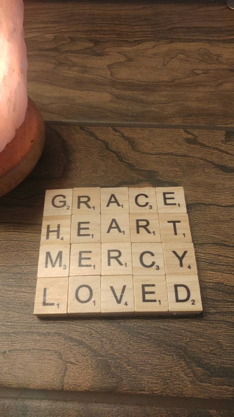 Faith Scrabble Tile Coasters - Etsy