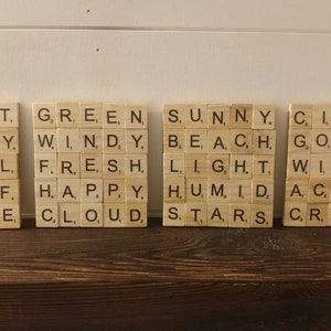 Four Season's Scrabble Tile Coasters - Etsy