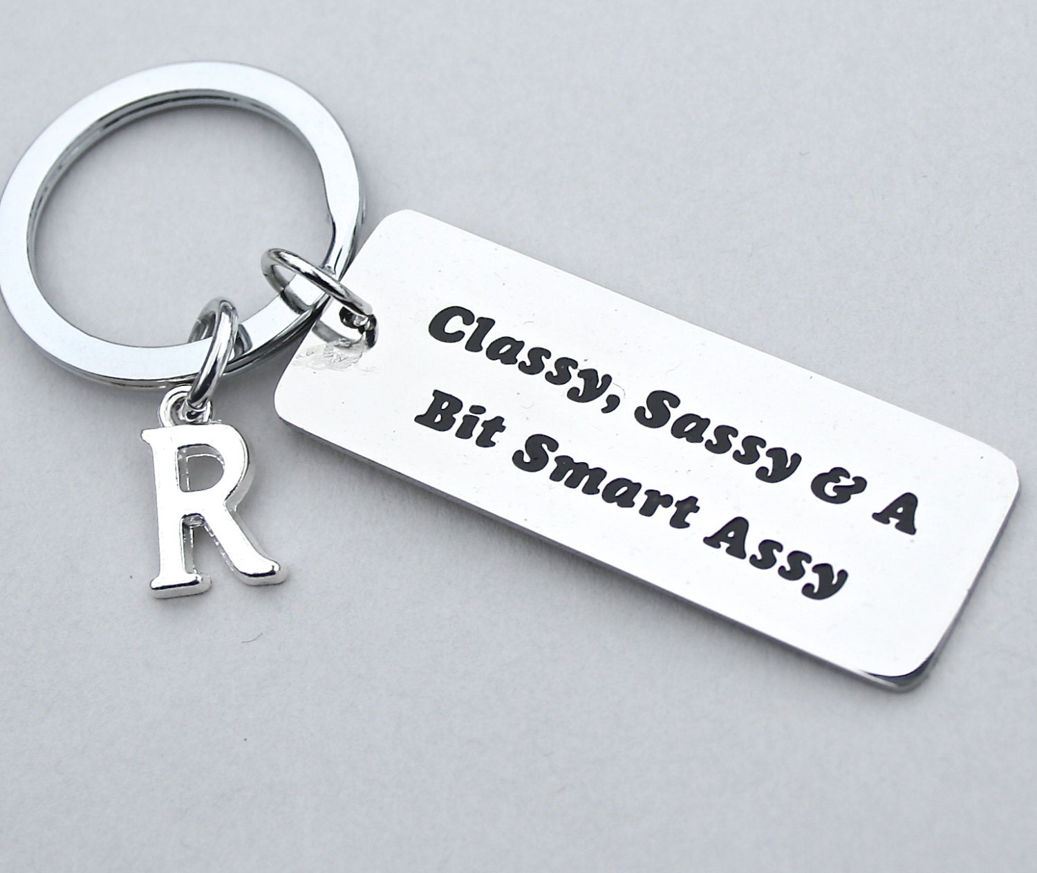 Stainless Steel classy Sassy and A Bit Smart Assy Personalize, Initial ...