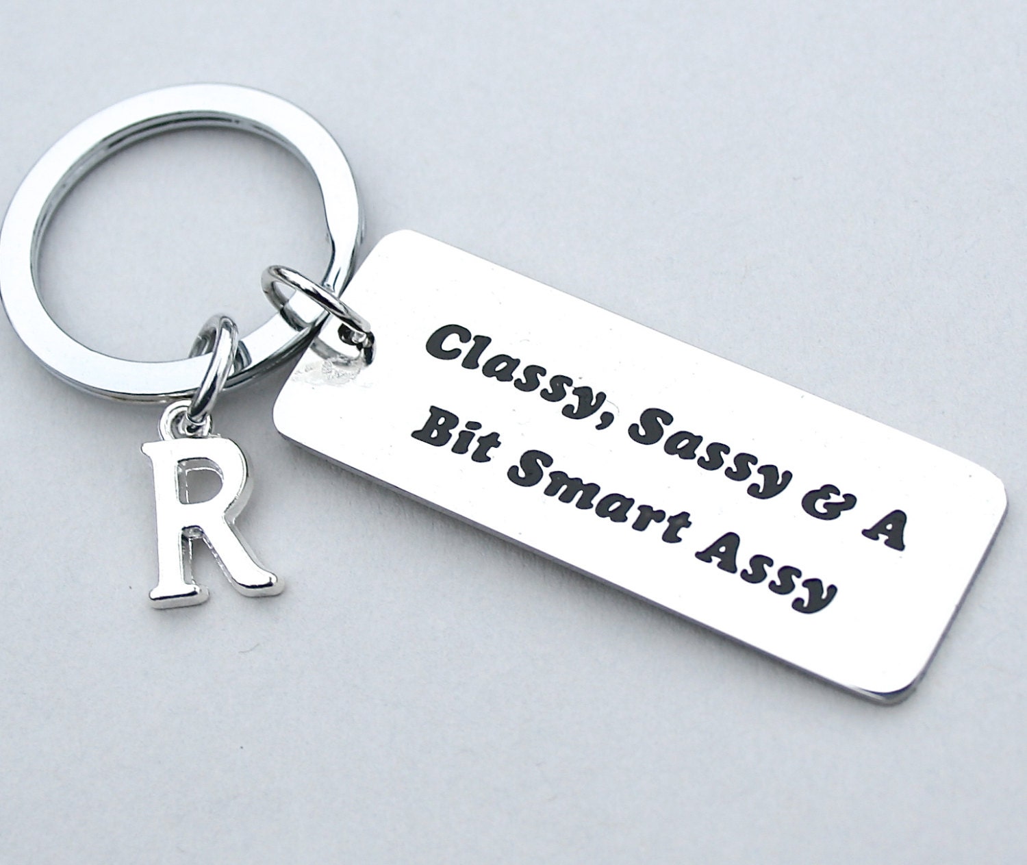 Stainless Steel classy Sassy and A Bit Smart Assy Personalize, Initial ...