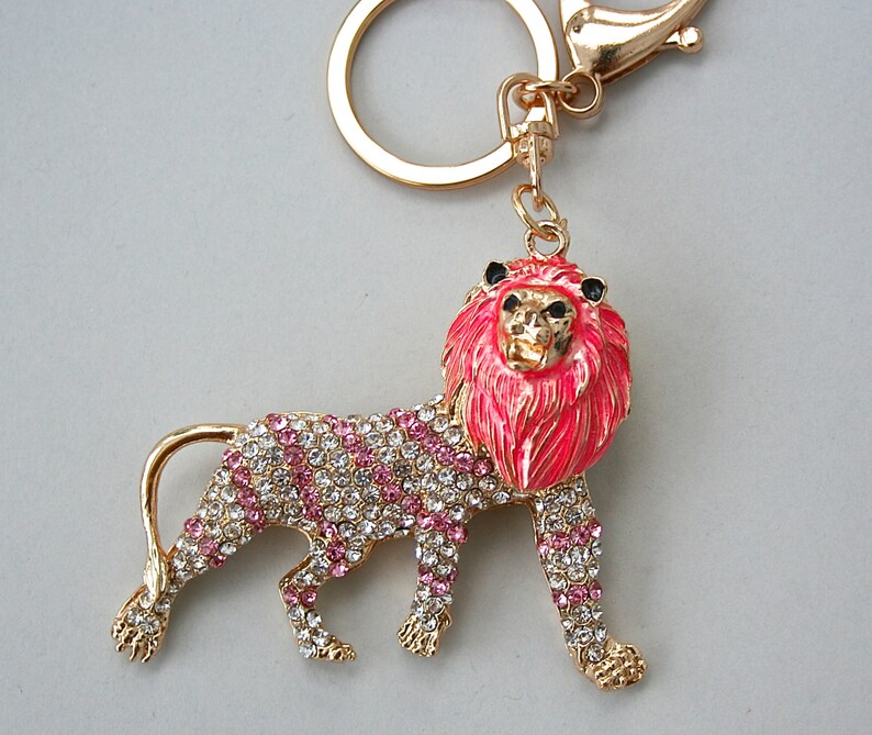 Lion Keychain, Lion King Swarovski Crystal Purse Bag Key Chain ...