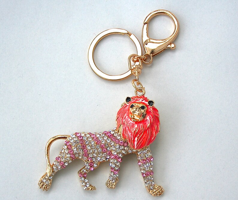 Lion Keychain, Lion King Swarovski Crystal Purse Bag Key Chain ...