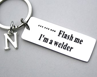 Welder Keychain Wood Keychain Custom Keychain Gift for Him - Etsy