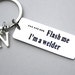 Stainless Steel " Flash Me I'm A Welder " Keychain, Personalize ...