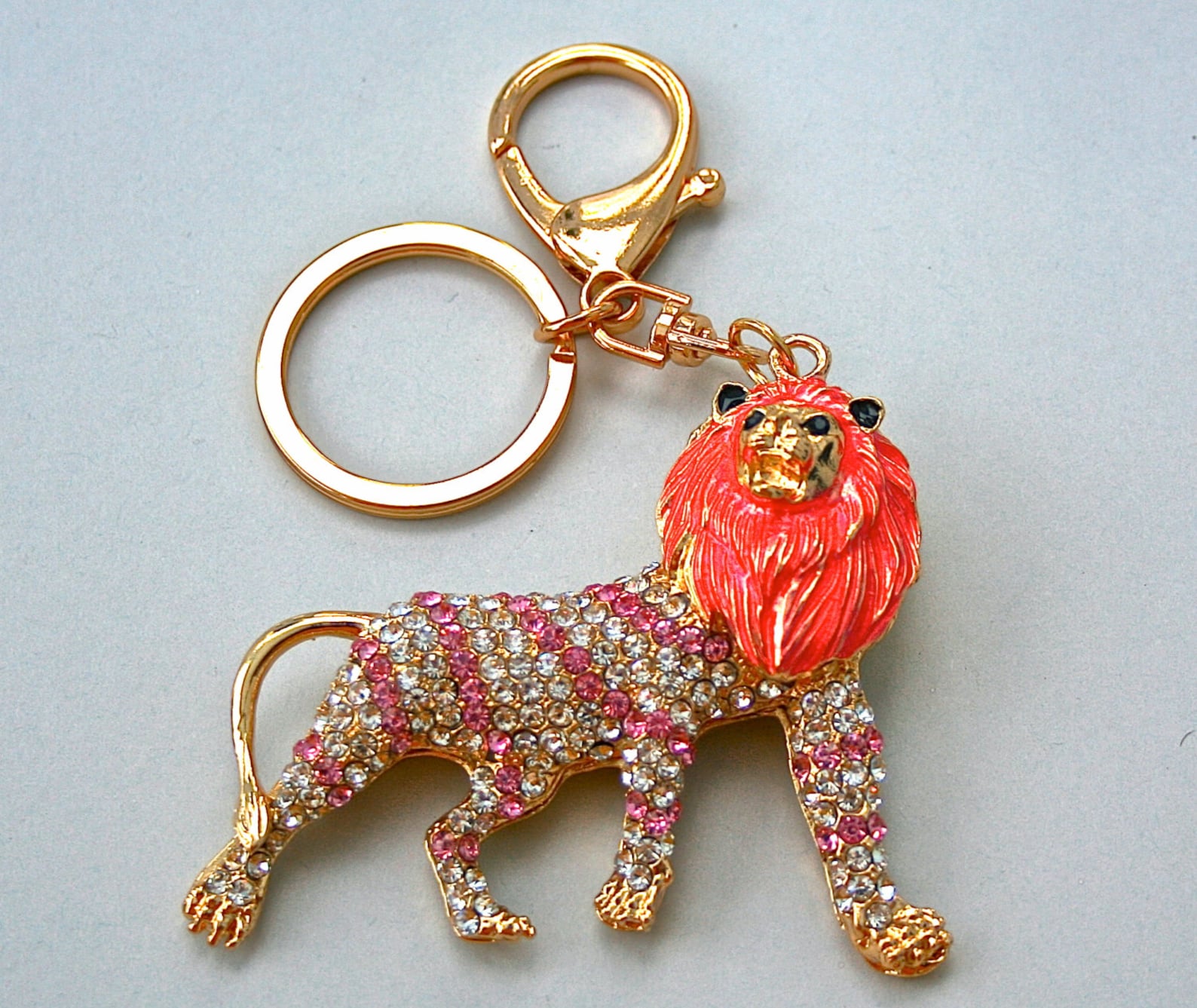 Lion Keychain, Lion King Swarovski Crystal Purse Bag Key Chain ...