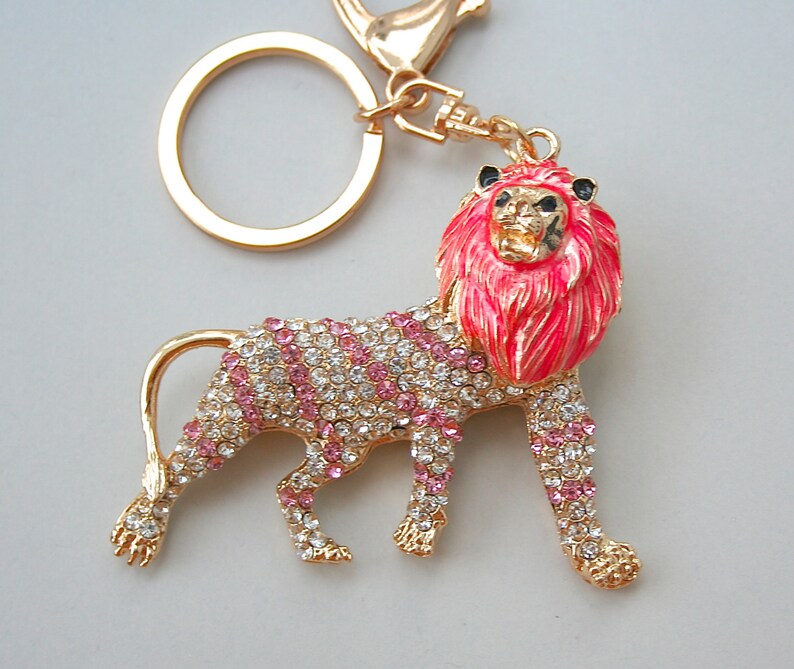 Lion Keychain, Lion King Swarovski Crystal Purse Bag Key Chain ...