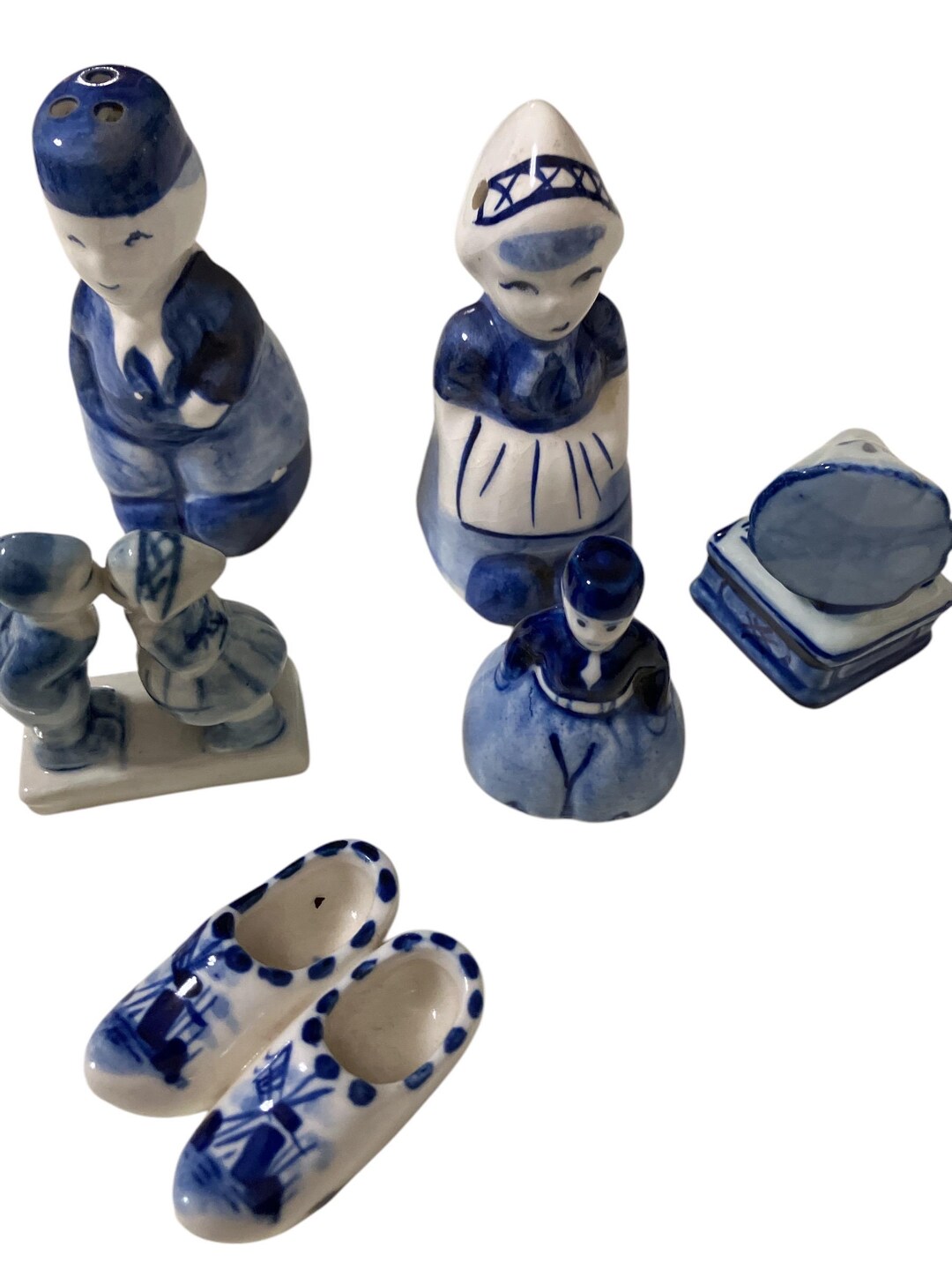 Vintage Delft Blue and White Miniatures Lot of 5 People Lot, Blue and ...