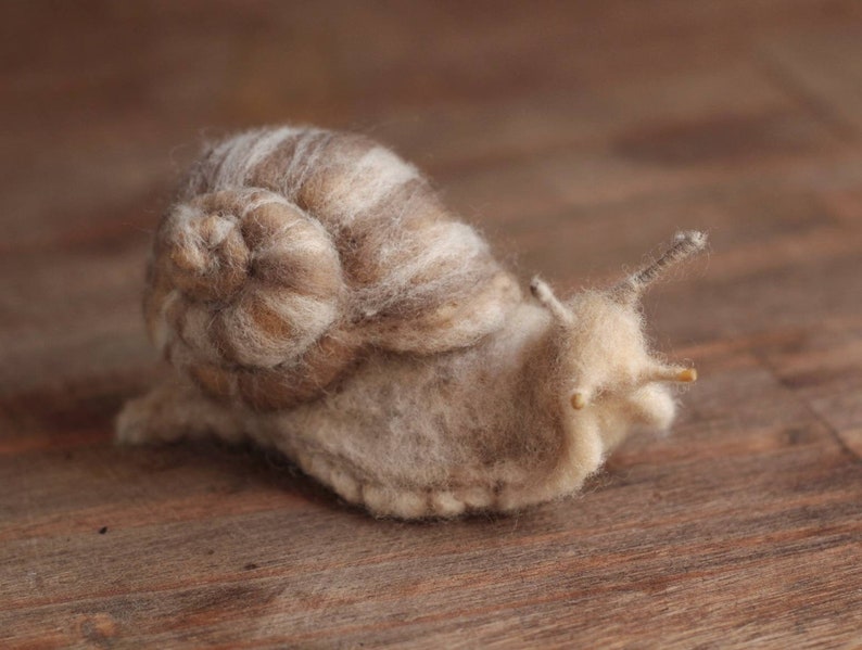 Needle Felted Snail- Made to Order - Etsy