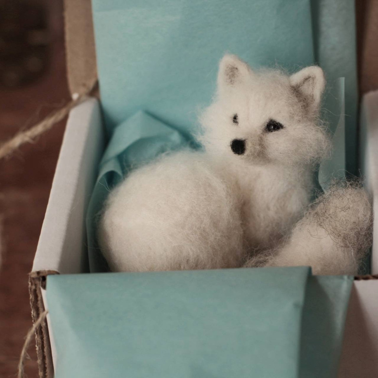 Miniature Needle Felted Arctic Fox - Made to Order - Etsy UK
