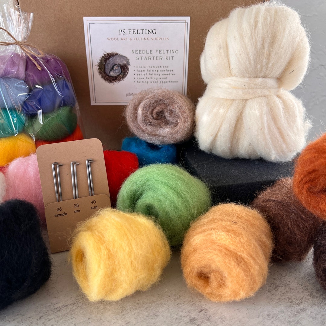 Needle Felting Starter Kit, Beginner Needle Felting Kit - Etsy