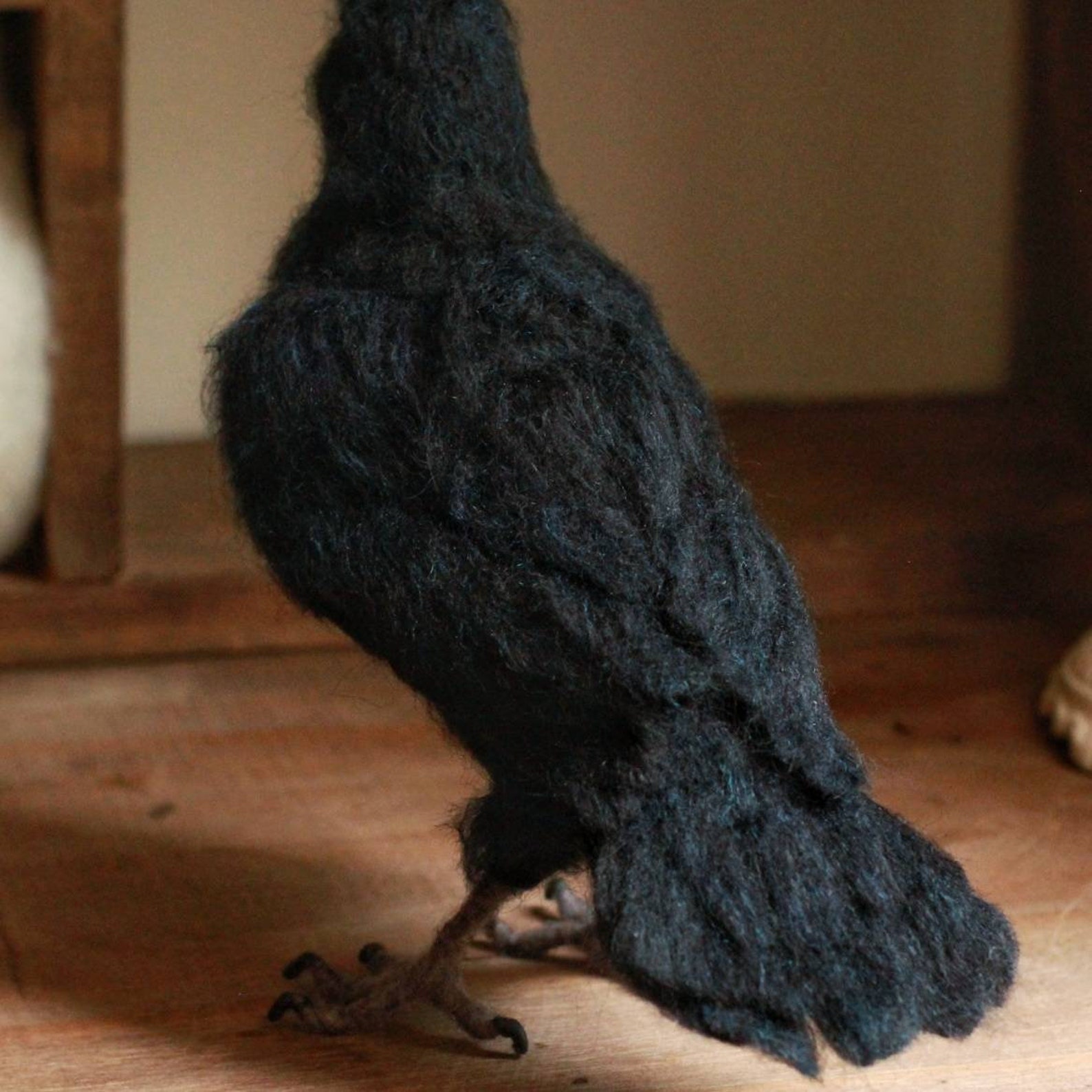 Needle Felt Raven Felted Blackbird Fall Decoration Needle - Etsy UK