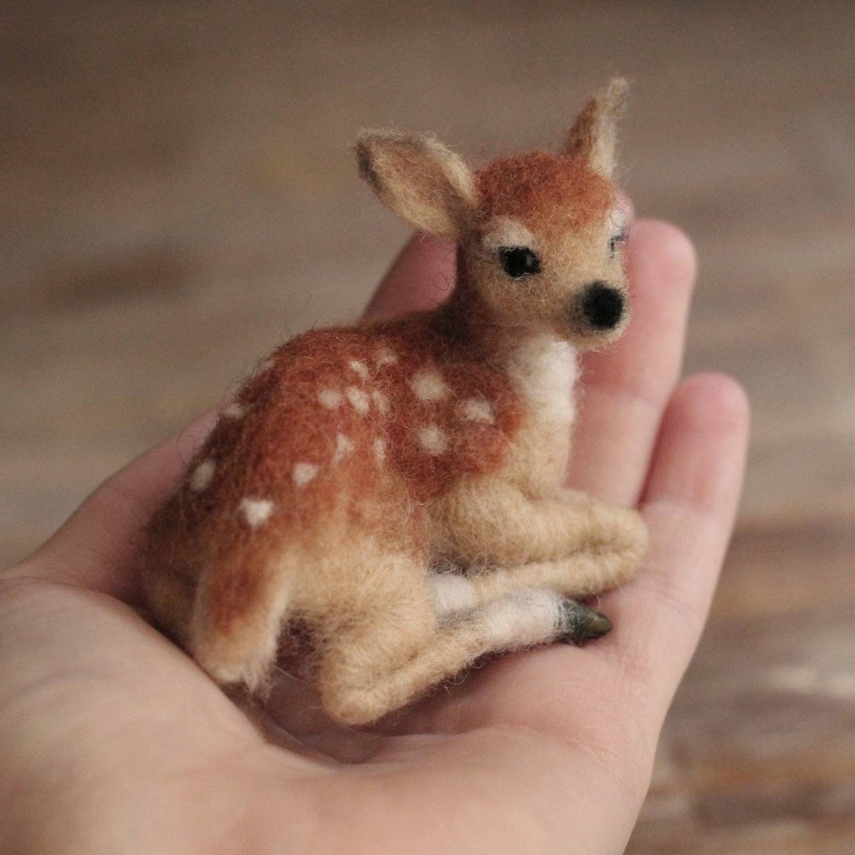 Miniature Needle Felted Fawn Made to Order - Etsy Canada