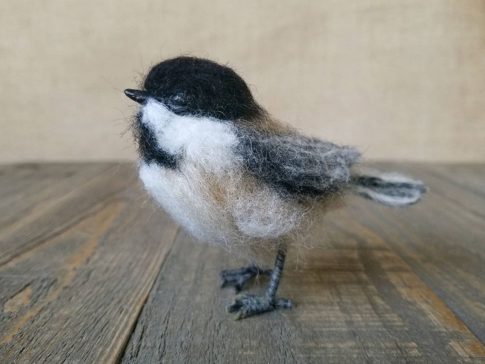 Needle Felted Chickadee Made to Order - Etsy
