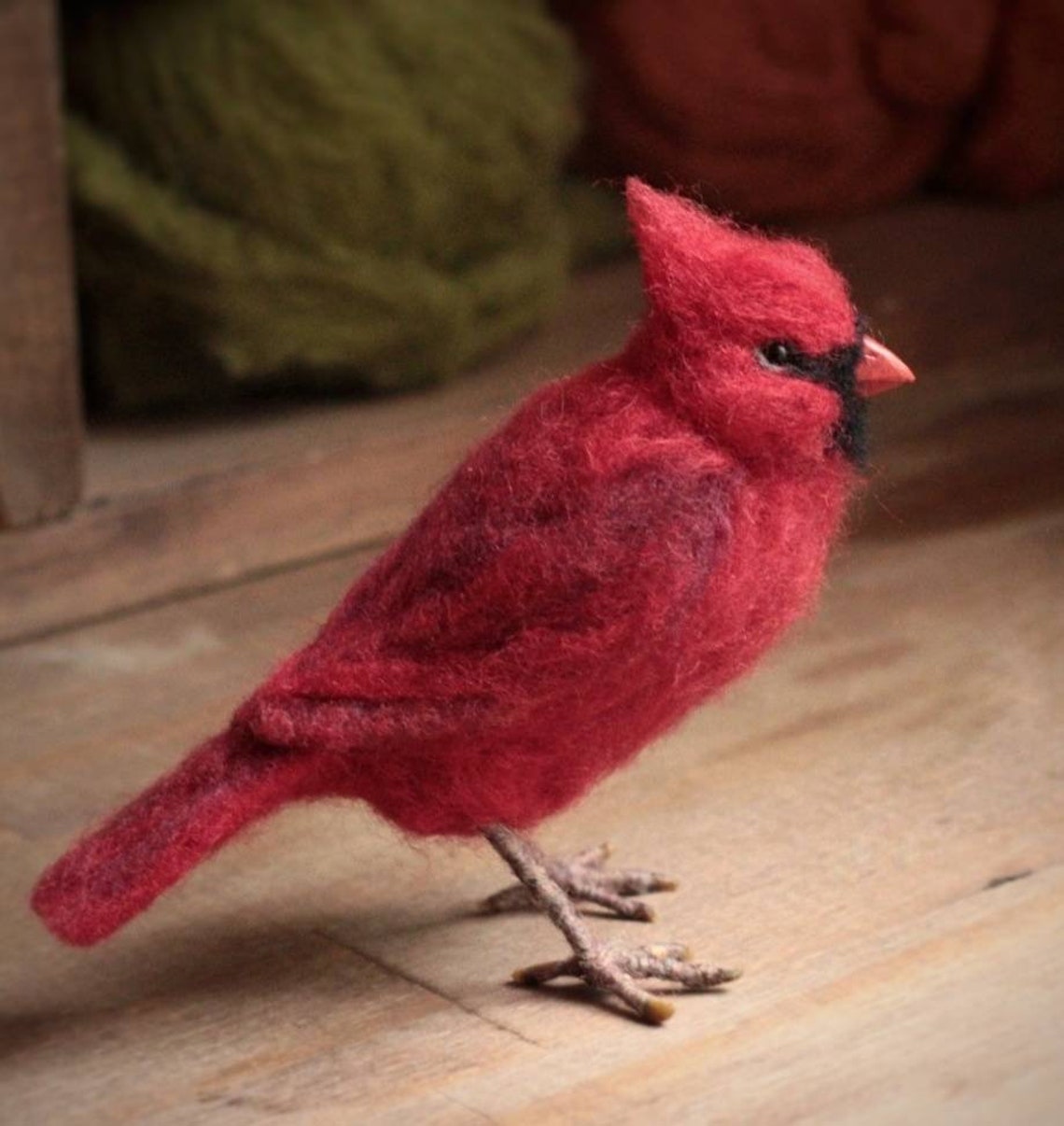 Needle Felted Cardinal Made to Order - Etsy