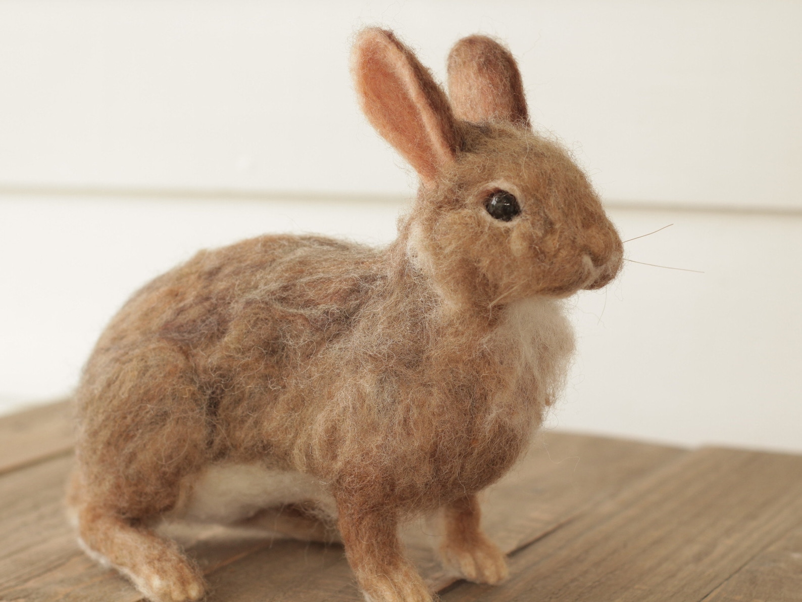 Needle Felted Eastern Cottontail Rabbit - Etsy