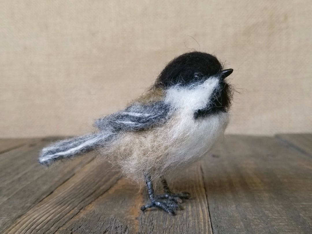 Needle Felted Chickadee - Made to Order - Etsy