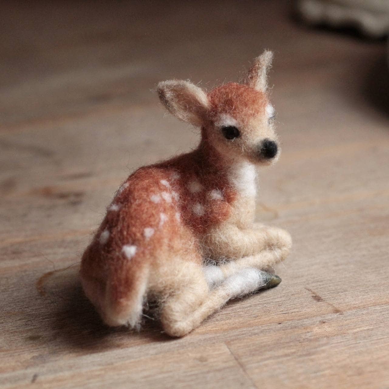Miniature Needle Felted Fawn Made to Order - Etsy UK