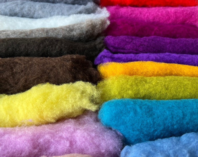 Choose 4 Colors Merino Batting, Wool for Needle Felting, Wet Felting ...
