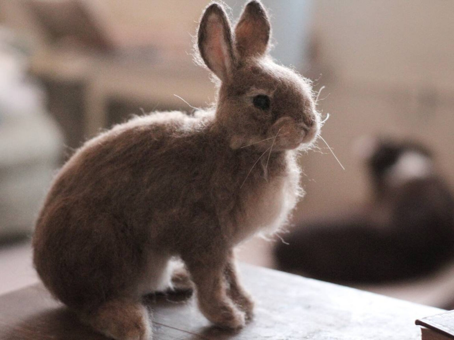 Needle Felted Eastern Cottontail Rabbit Made to Order - Etsy