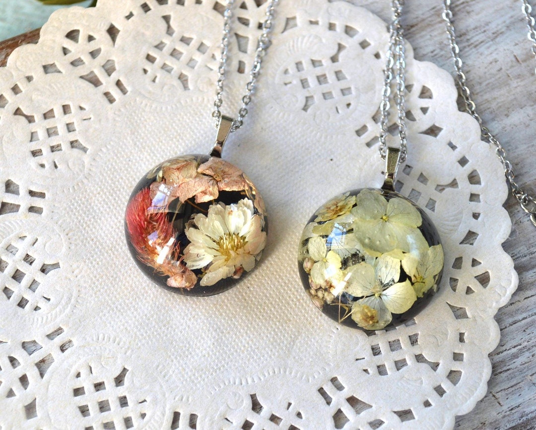 Cottagecore Pendant Necklace Floral Jewelry OOAK, Cute Gift for Nature ...