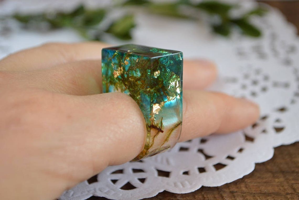Resin Ring for Women Birthday Gift for Her Statement Ring - Etsy