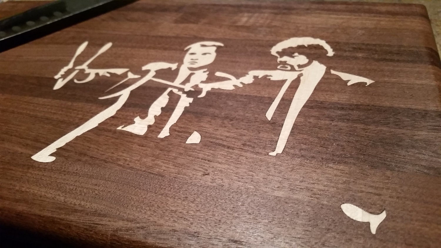 8x12x3/4 Pulp Kitchen - Pulp Fiction Cutting Board, Chef Gift, Artsy ...