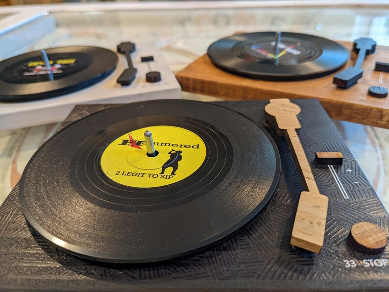 Funny Vinyl Record Coasters With Turntable Holder Make a Set - Etsy