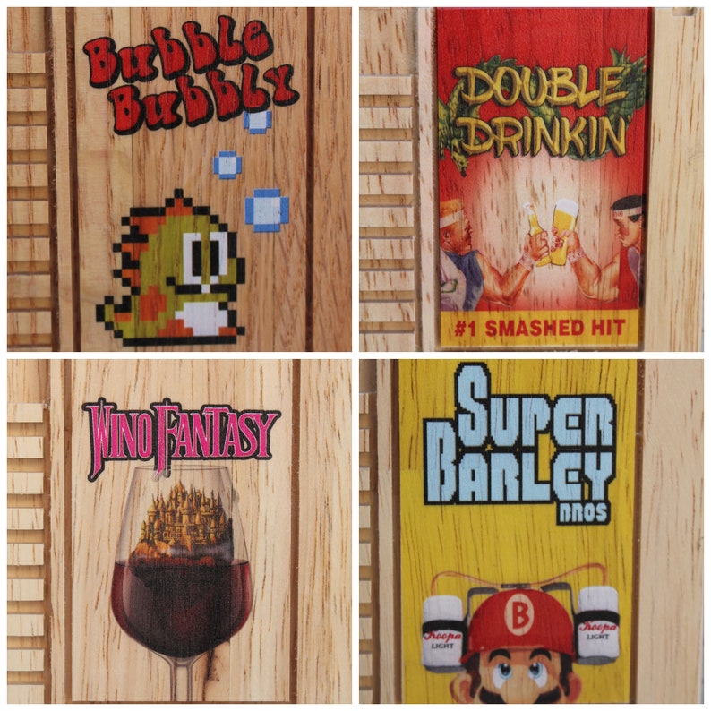Retro 8 Bit COLOR Mini Wood Coasters With FREE SHIPPING - Etsy
