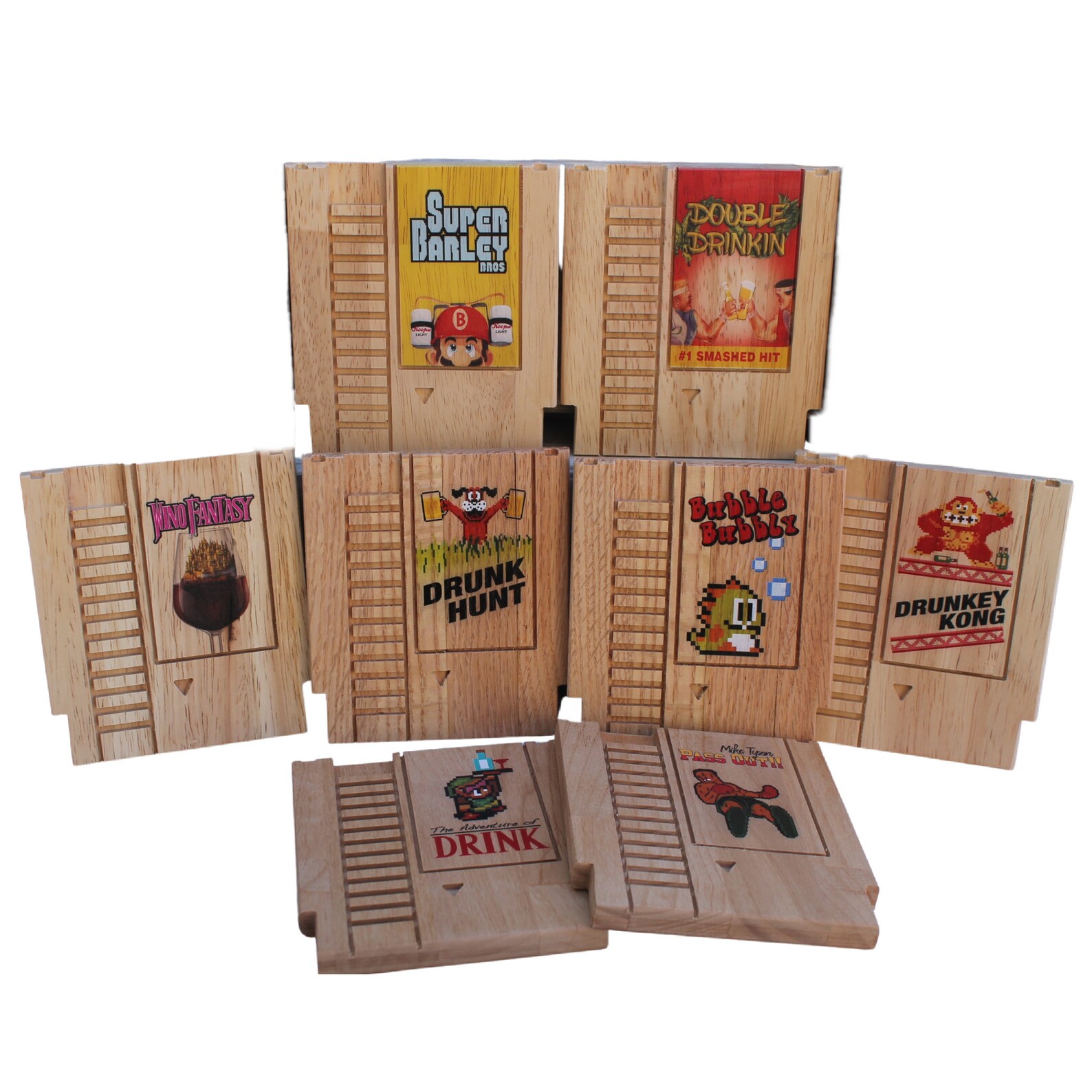 Retro 8 Bit COLOR Mini Wood Coasters With FREE SHIPPING - Etsy