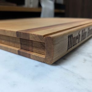 Solid Wood Book Shaped Cutting Board. Your Custom Engraved Title ...